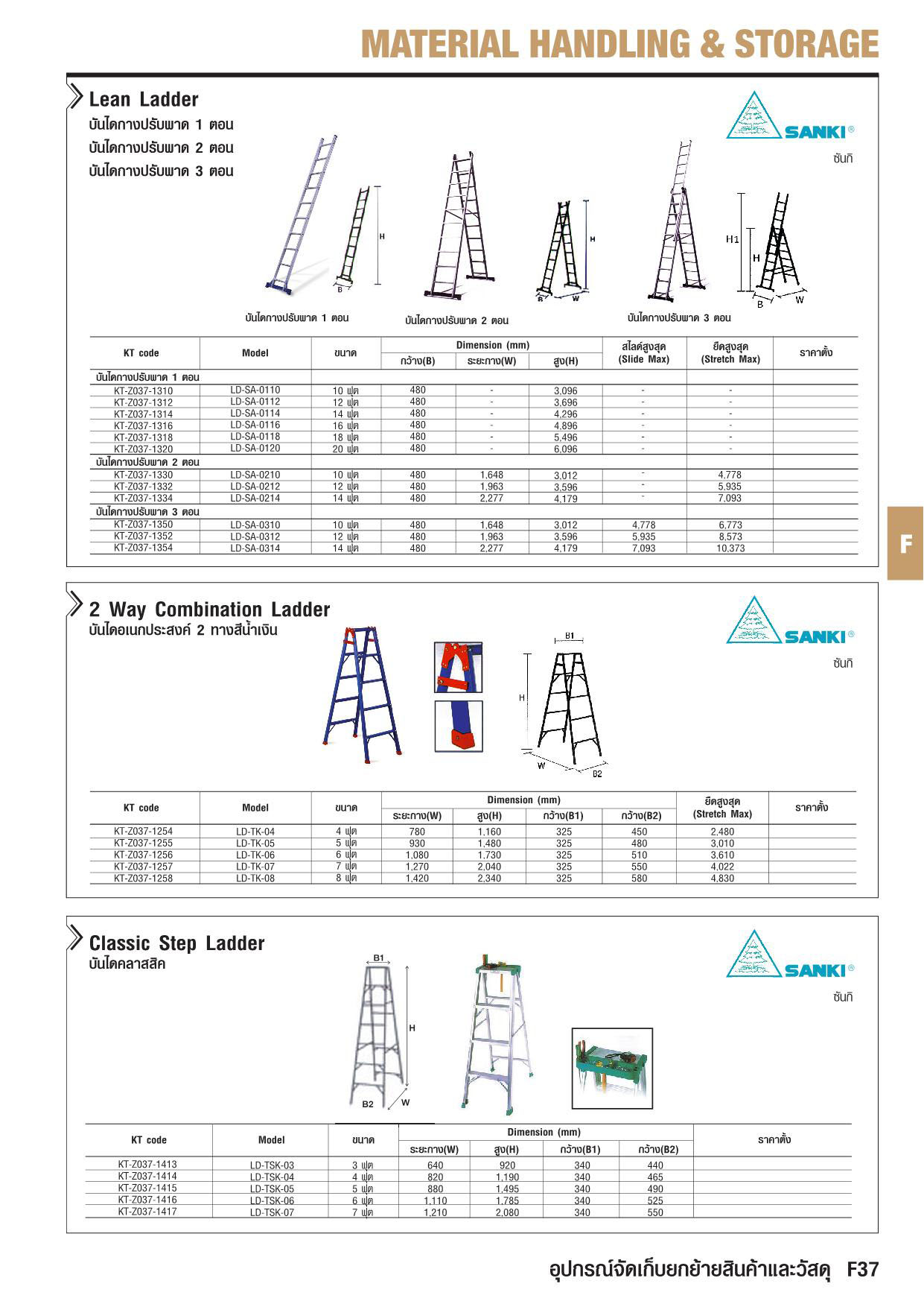 บันไดกางปรับพาด